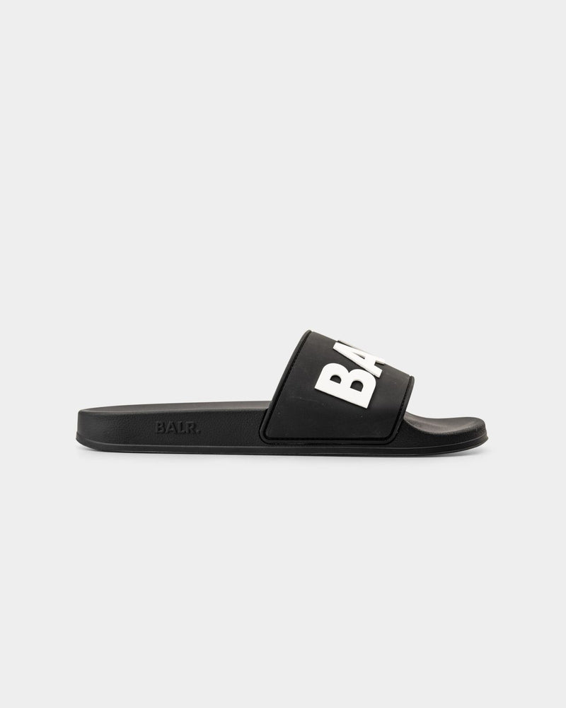 BALR MEN’S BEACH SLIDE BLACK/WHITE – Urban Clo.