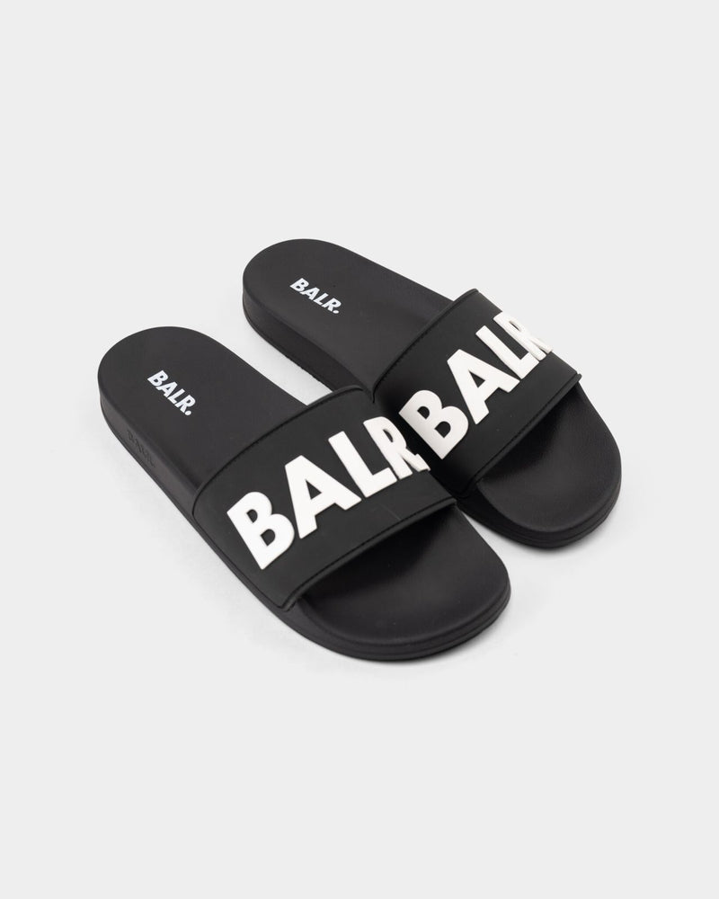 BALR MEN’S BEACH SLIDE BLACK/WHITE – Urban Clo.